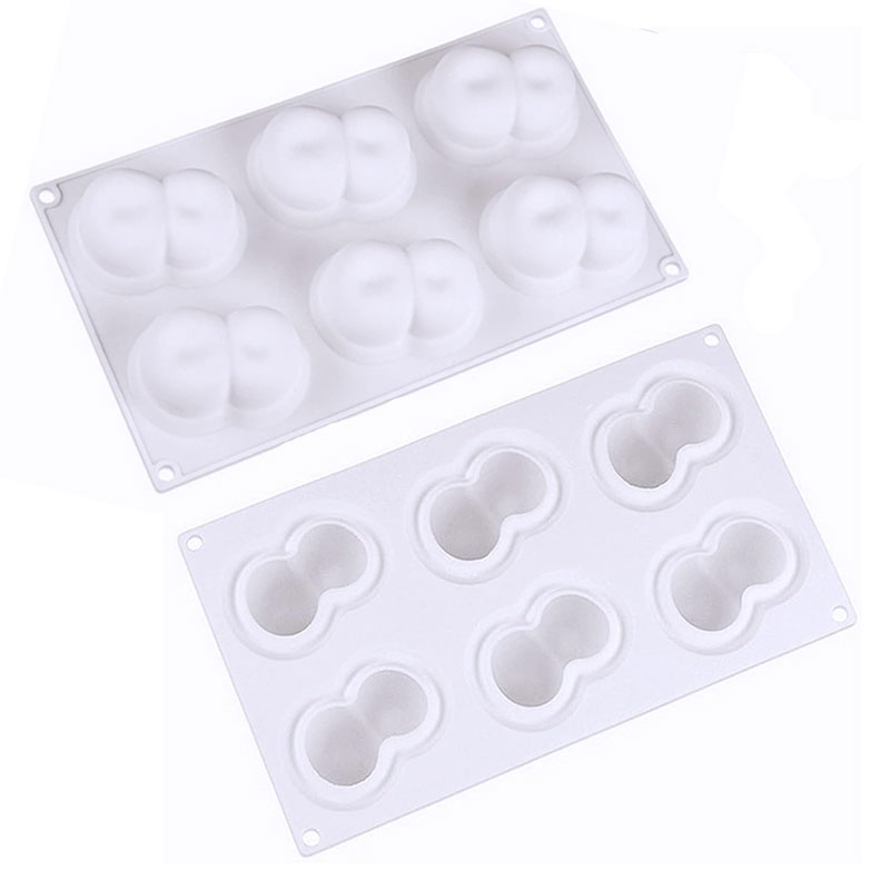 Molde De Silicona 3D Cerezas Dobles 6 Cavidades - Bazar Del Cocinero